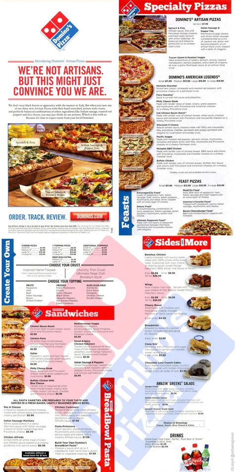 Dominos Pizza Menu And Price At Caitlin Kelley Blog