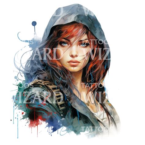 Watercolor Rogue Tattoo Design Marvel Inspired Tattoos Wizard Designs