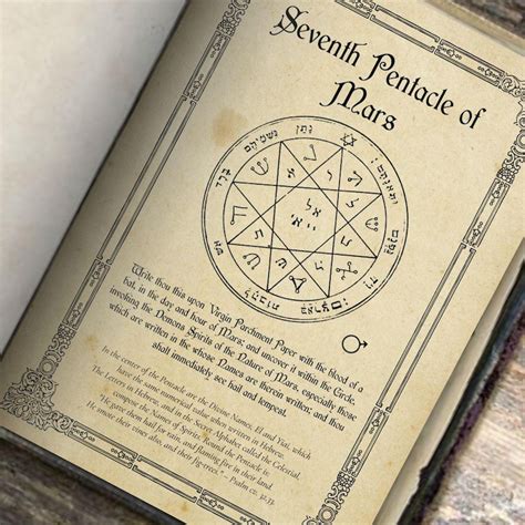 Key Of Solomon Planetary Pentacles Occult Grimoire Pages Digital