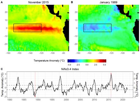 Sea Surface Temperature Anomaly In The Tropical Pacific Ocean During A