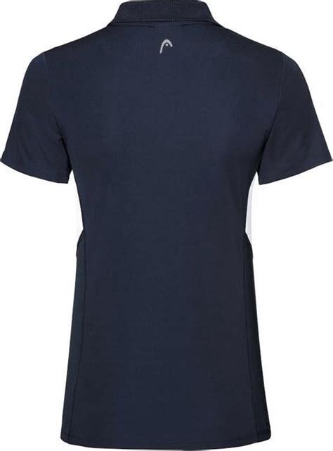 Head Club Tech Polo Tennis Shirt Tenniskleding Dames Blauw Maat Xs
