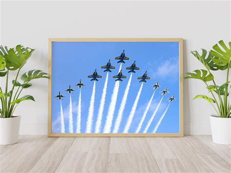 Blue Angels And Thunderbirds Super Delta F 18 Formation Digital