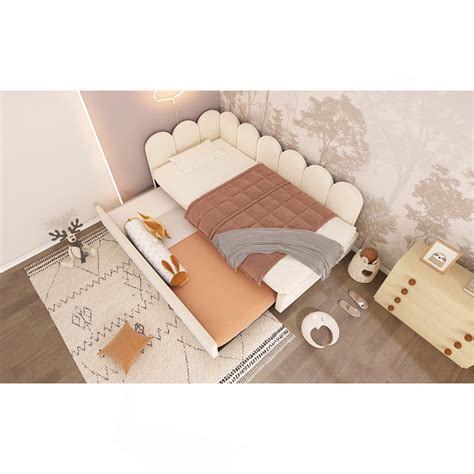 Latitude Run® Upholstered Bed Daybed With Pull Out Bed Twin Size