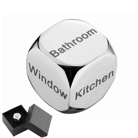 Sex Dice For Couples Titanium Coated Date Night Dice Game Stainless Steel Sexy Dice For Adults