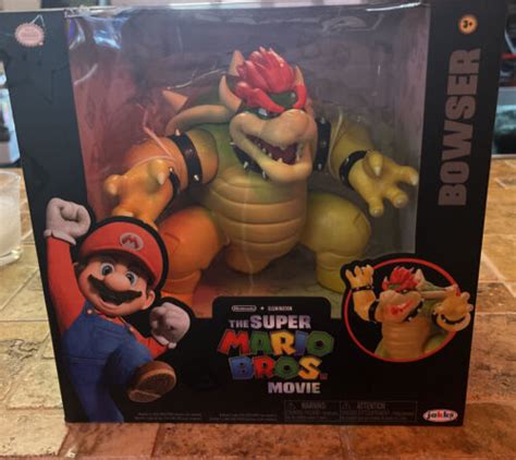 Nintendo The Super Mario Bros Movie Bowser 7 Figure With Fire