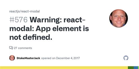 Warning React Modal App Element Is Not Defined · Issue 576