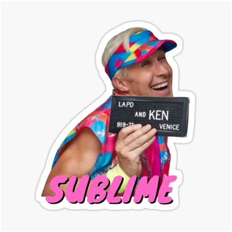 Barbie Ken Sublime Sticker For Sale By Ryliehana Redbubble