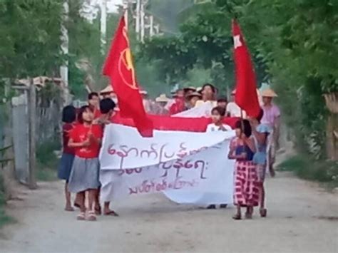 ယင်းမာပင်မြို့နယ်တွင် ဖက်ဆစ် စစ်တပ် တော်လှန်ရေး ချီတက် ဆန္ဒပြ Khit