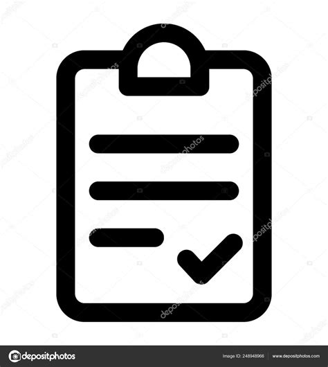 Checklist Icon Line Design Stock Vector By ©prosymbols 248948966
