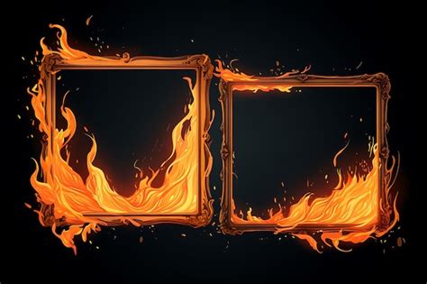 Premium Photo Cartoon Fire Frames