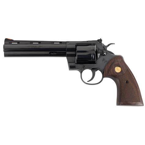 Colt Python Revolver 357 Magnum 6 Barrel Steel Blue Finish Walnut
