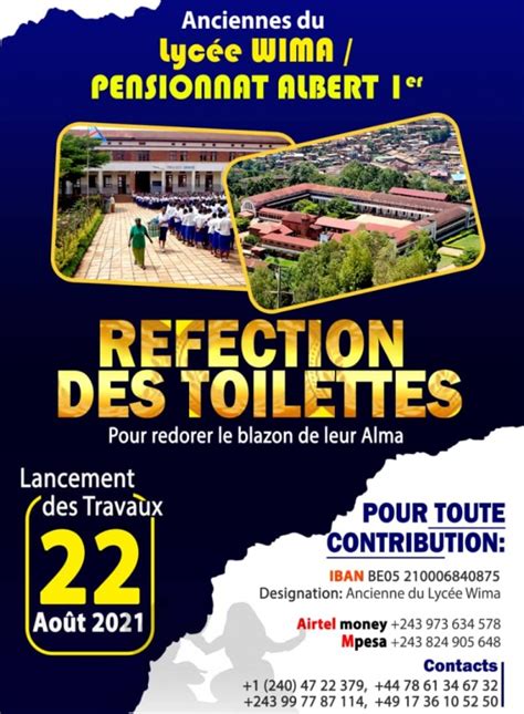 Bukavu Les Anciennes Du Lycée Wima Lancent Une Collecte De Fonds Pour