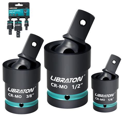 Libraton Swivel Socket Set Impact Swivel Socket Set Wobble Socket Impact Grade Universal
