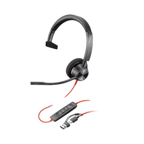 Poly Blackwire 3310 Monaural Microsoft Teams Certified Usb C Headset