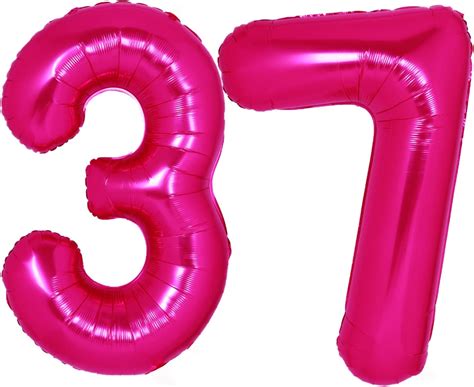 Globo Gigante De 40 Pulgadas De Color Rosa Intenso Con El Número 37