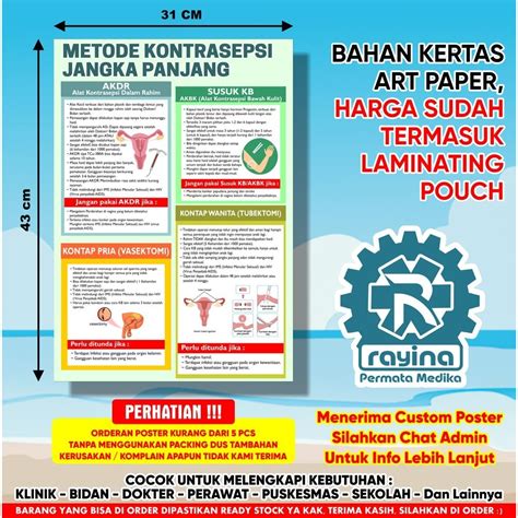 Jual Poster Metode Kontrasepsi Jangka Panjang Shopee Indonesia