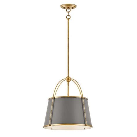 Hinkley Clarke Lacquered Dark Brass One Light Pendant 4894ldb Bellacor