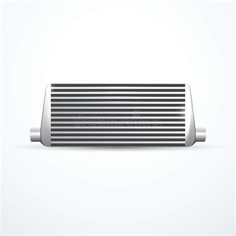 Vector Intercooler Isolated Stock Vector Illustration Of Metallic