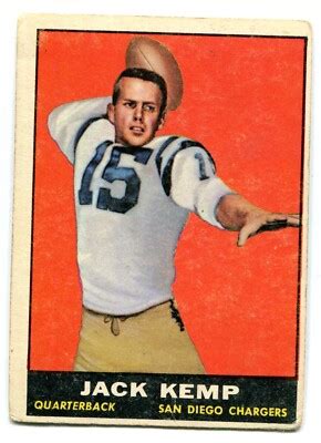 Football Card Jack Kemp Topps 1961 166 Ebay