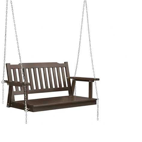 Gardeon Porch Swing Chair With Chain Outdoor Furniture Wooden Bench 2