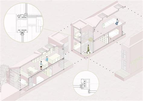 Architecture Exploded Isometric Illustration Conceptual Model Architecture Retail Interior