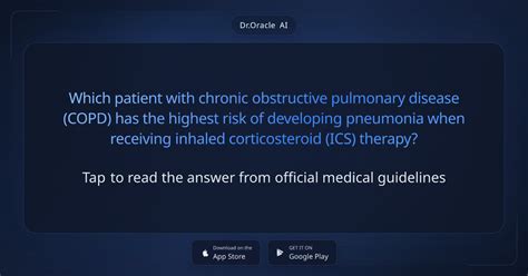 Which Patient With Chronic Obstructive Pulmonary Disease Copd Has The