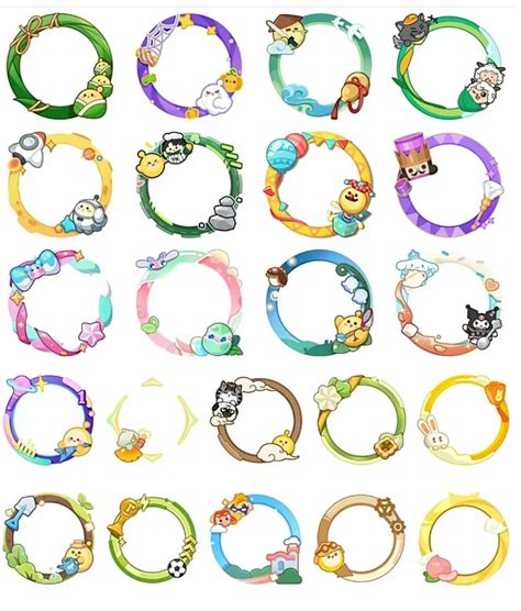 蛋仔派对头像框，可能不全。 小红书 花瓣网