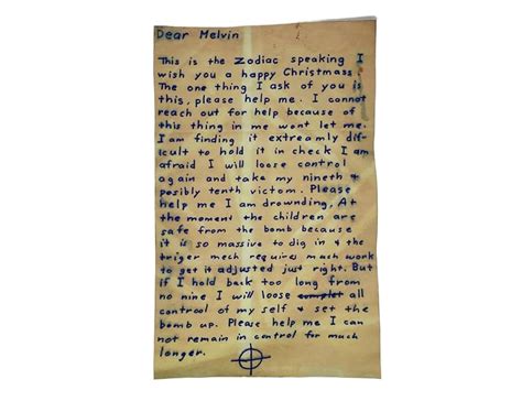 Zodiac Killer Letters