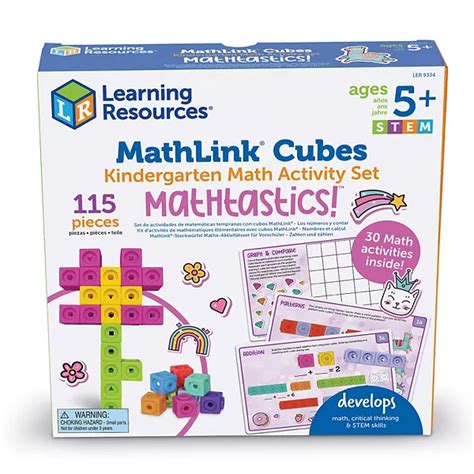 Learning Resources Mathlink Cubes Kindergarten Math Activity Set