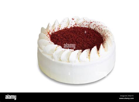 Homemade Cake On White Isolated Background With Clipping Paths Plain Sponge Cake Frosting With