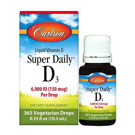 Carlson Super Daily D3 6000 Iu 150 Mcg Per Drop Vitamin D Drops