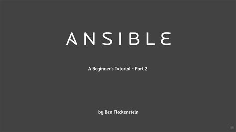 ansible a beginner s tutorial part 2 youtube