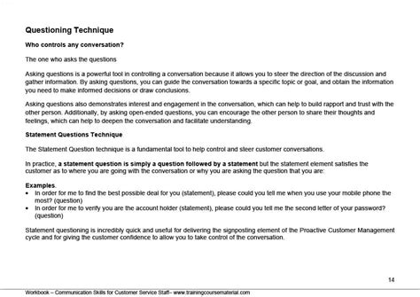 Communication Skills For Customer Service Staff Training Materials