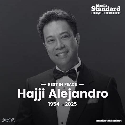 Manila Standard Opm Singer Hajji Alejandro Passed Away Facebook