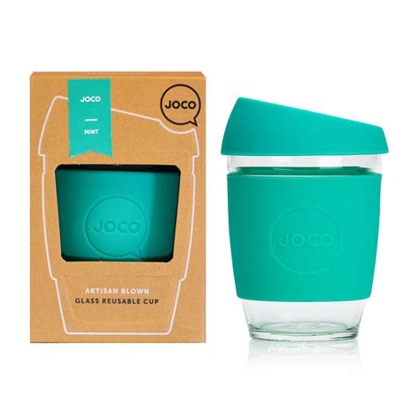 Joco Reusable Glass Coffee Mug 12oz Mint Green
