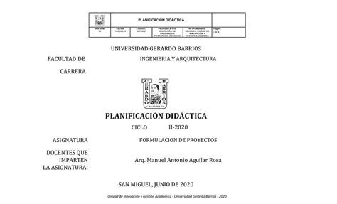 Formulación De Proyectos Busca Y Descarga Apuntes Gratis Udocz