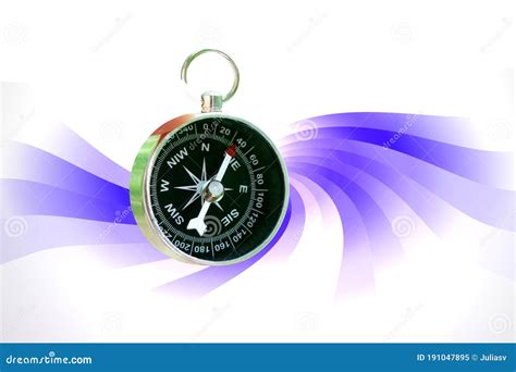 Round Compass On Abstract Background Stock Illustration Illustration