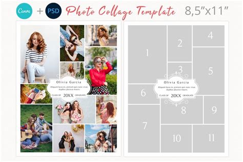 Yearbook Collage Templates Celebrate Your Graduate With Custom Photo