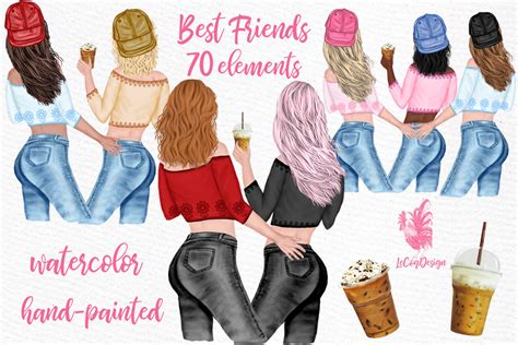 Best Friends Girls Clipart