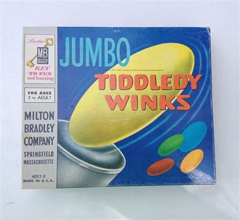 Vintage 1962 Jumbo Tiddledy Winks Game Wink Springfield