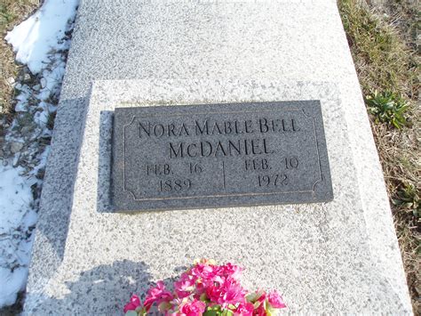 Nora Mable Bell Royston Mcdaniel 1889 1972 Find A Grave Memorial