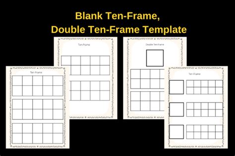 Blank Ten Frame Double Ten Frame Templa Graphic By Alouma Sriti