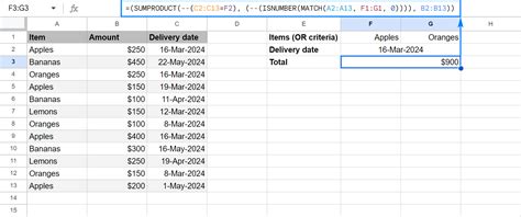 Google Sheets SUMIFS To Sum Cells With Multiple AND OR Criteria