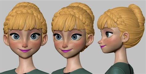 Artstation Frozen Anna Fan Art Binqi Chen Leo Anna Frozen Fan
