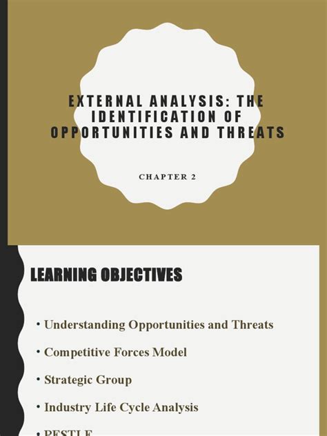 External Analysis The Identification Of Opportunities And Threats Pdf