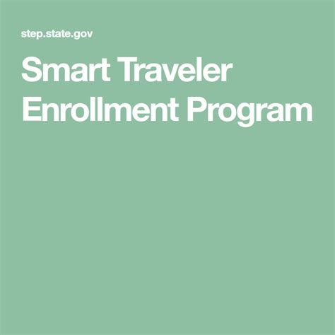 Smart Traveler Enrollment Program Smart Travel Passport Renewal