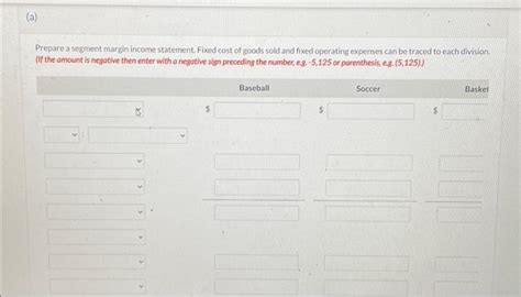 Solved R N R Nprepare A Segment Margin Income Statement