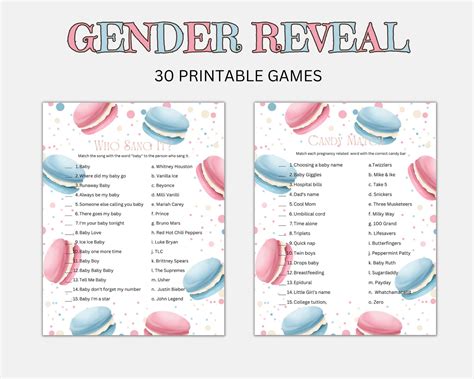 Gender Reveal Games Bundle Gender Reveal Party Gender Reveal Games