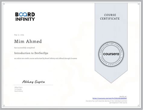 Mim Ahmed Joy On Linkedin Coursera Devsecops