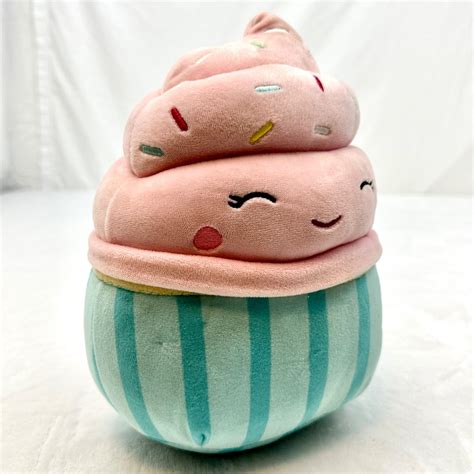 Original Squishmallows Diedre Cupcake 10 Plush Toy Pink Blue Sprinkles